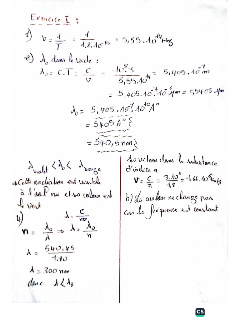 Correction TD Optique Géométrique. G2 | PDF