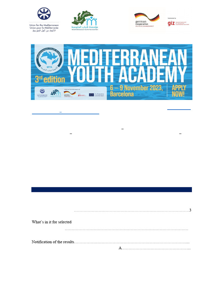 MYA 3rd Edition Guidelines For Applicants Final | PDF | Policy