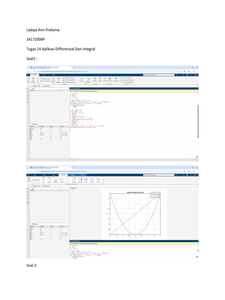 Tugas 14 Aplikasi Diff Dan Integral | PDF