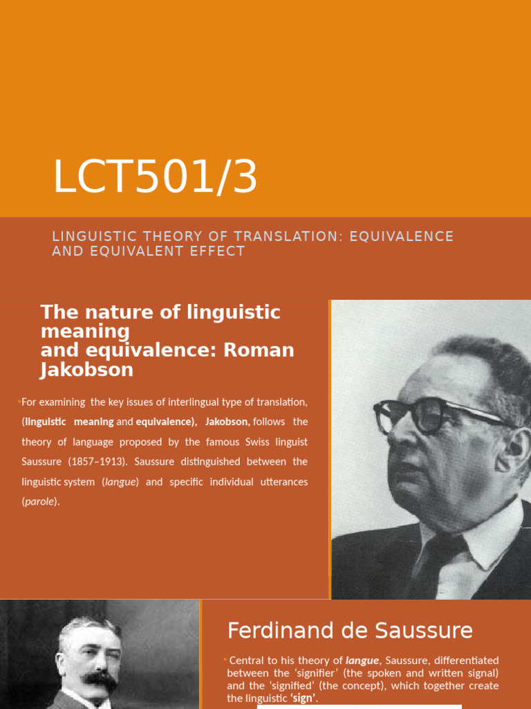 LCT501 3 Equivalence Part 1 | PDF | Semantics | Linguistics