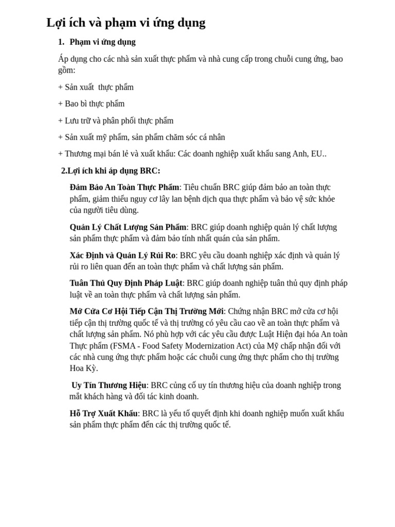 L I Ích Và PH M VI NG D NG | PDF