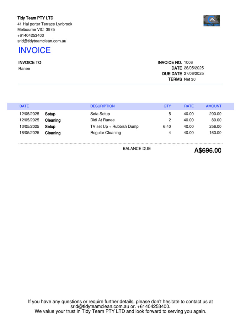 Invoice 1006 | PDF