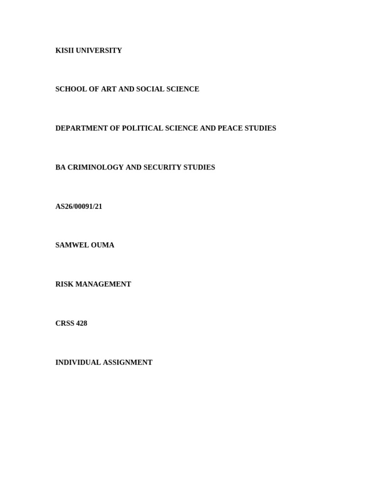 CRSS 428 Risk Management | PDF | Risk | Risk Management