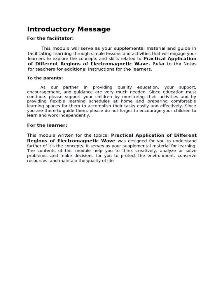 G10 Science (Week 2 and 3) Practical Application of Different Regions ...