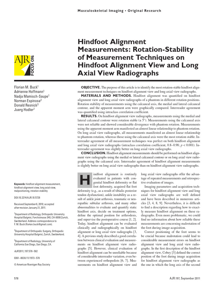 Mamisch Saupe Et Al 2012 Hindfoot Alignment Measurements Rotation ...