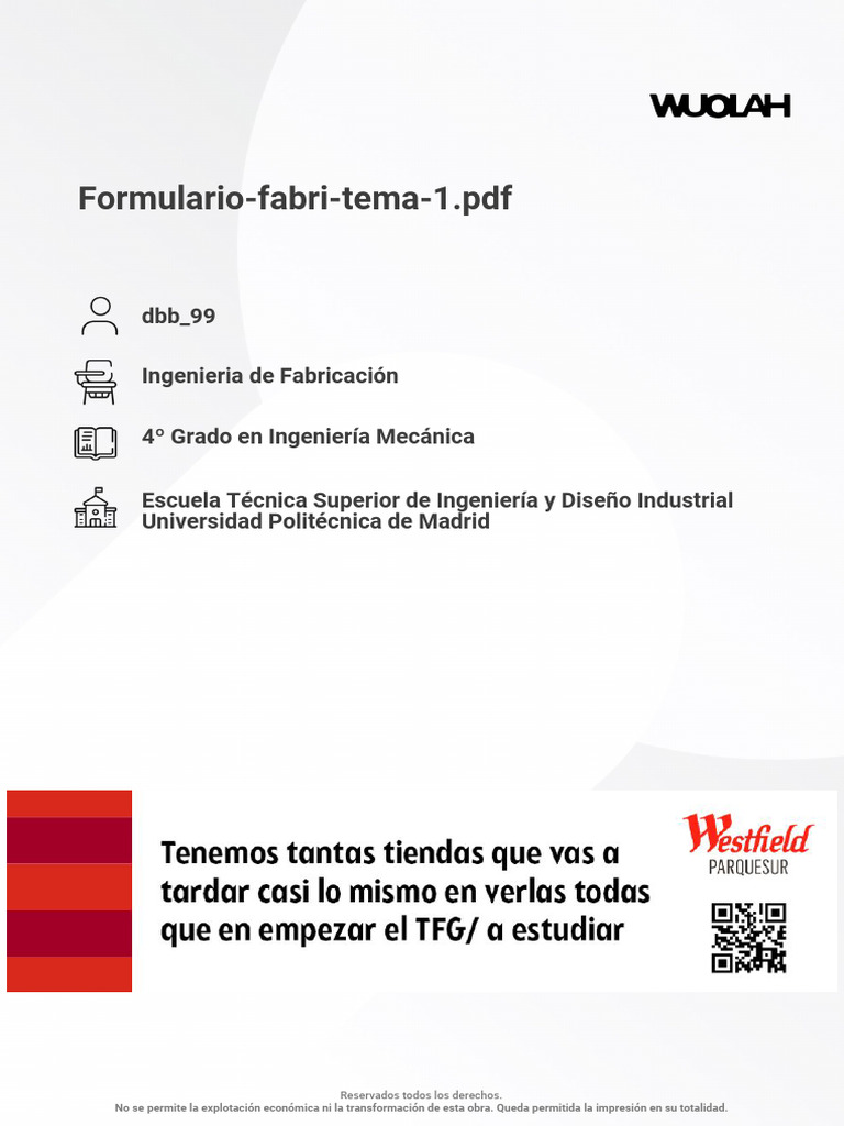 Formulario Fabri | PDF | Science | Ingeniería
