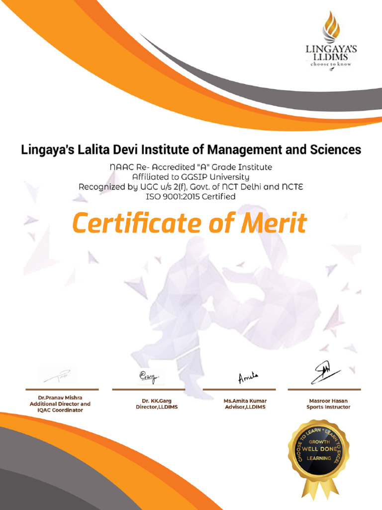 Judo Certificate | PDF