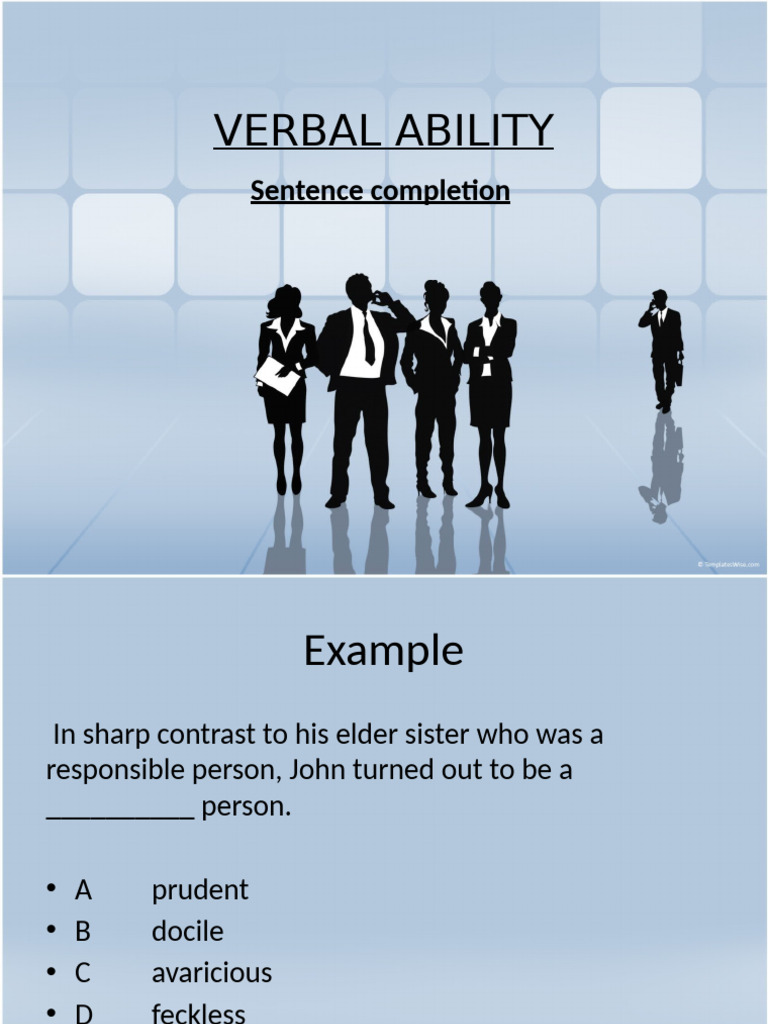 Sentence Completion 17-02 | PDF