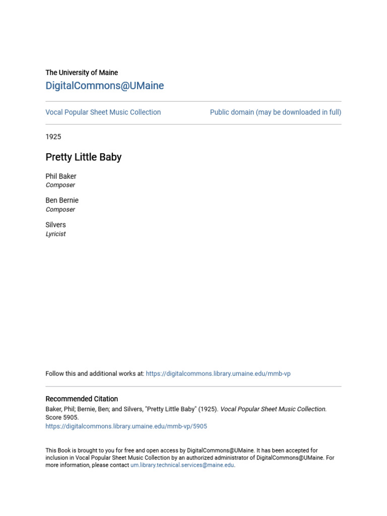 Pretty Little Baby Sheet Music PDF | PDF