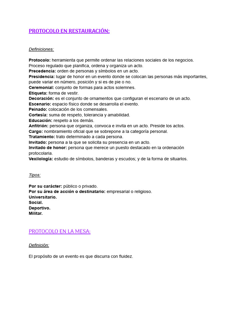 Técnicas de Comunicación: Protocolo | PDF