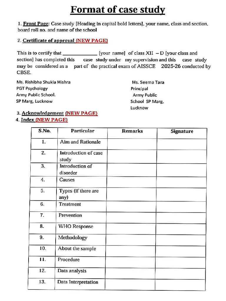 Case Study Format | PDF