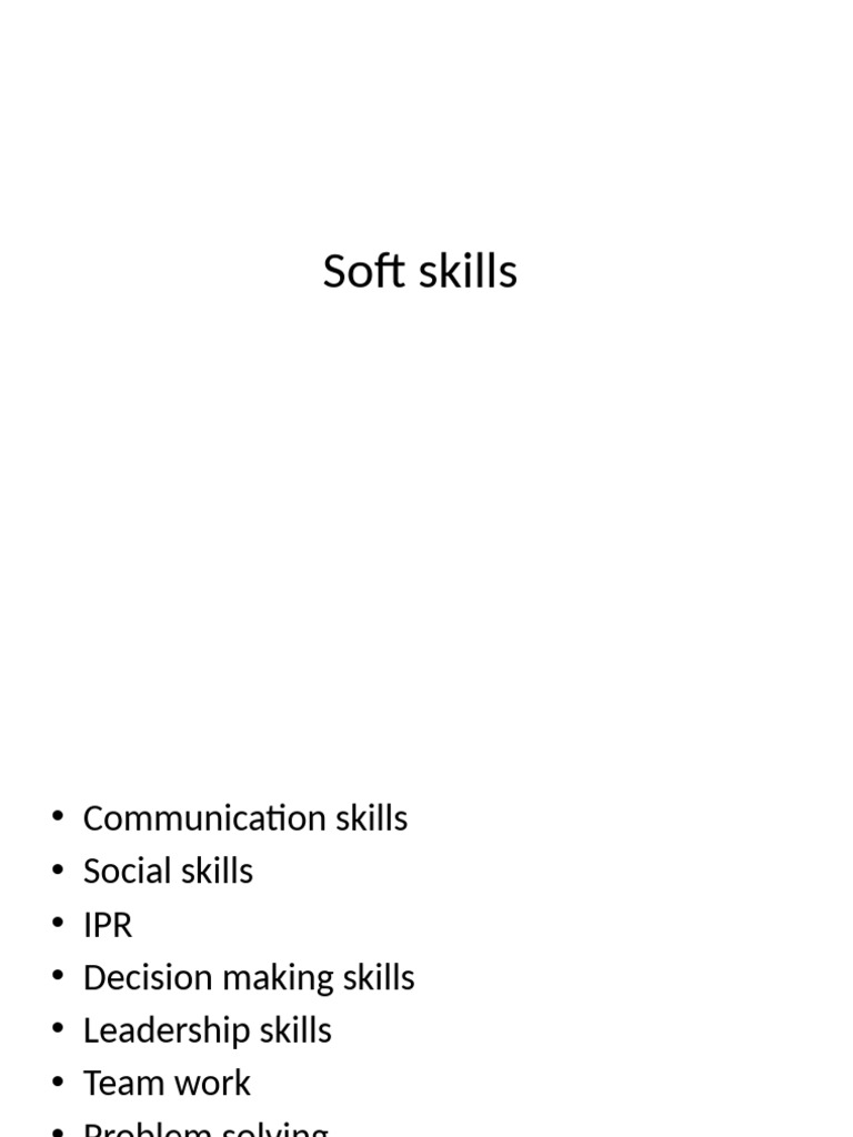 Soft Skills | PDF