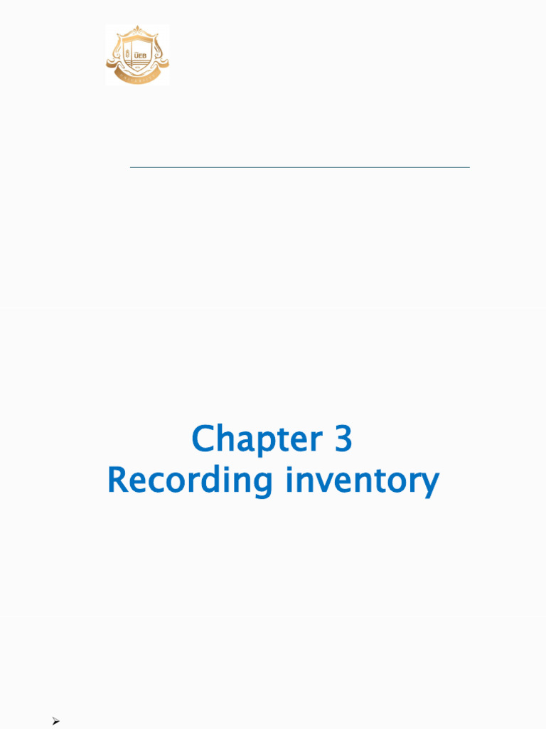 Chap03 Recording Inventory | PDF | Debits And Credits | Inventory