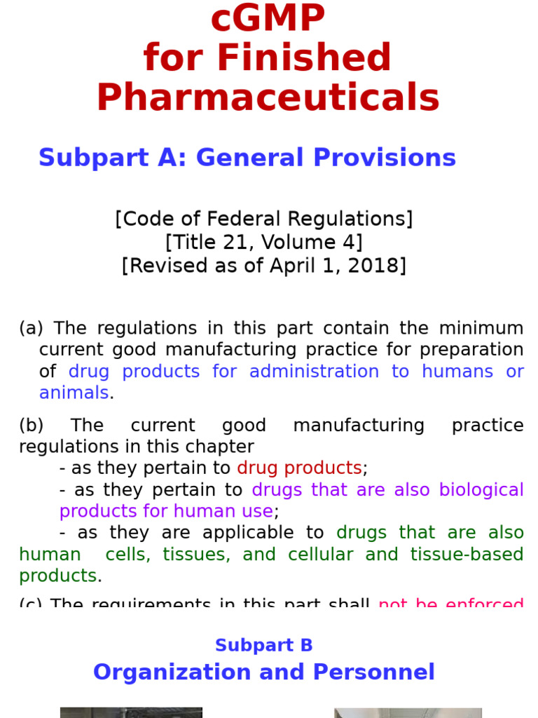 05 CGMP For Finished Pharmaceuticals | PDF | Sanitation | Drinking Water