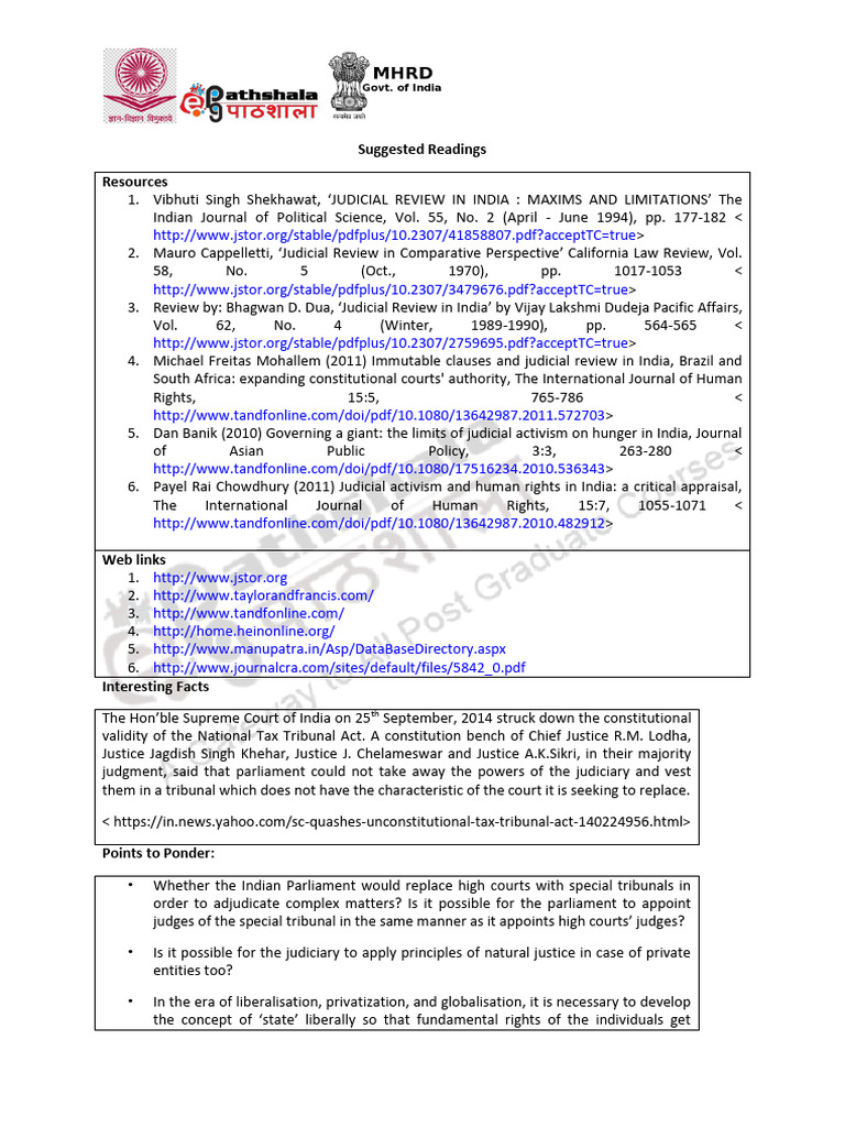 Judicial Review Additional Resources | PDF | Judicial Review | Tribunal