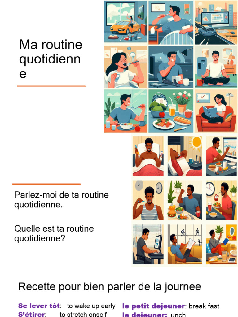 Ma routine quotidienne d'élève | PDF
