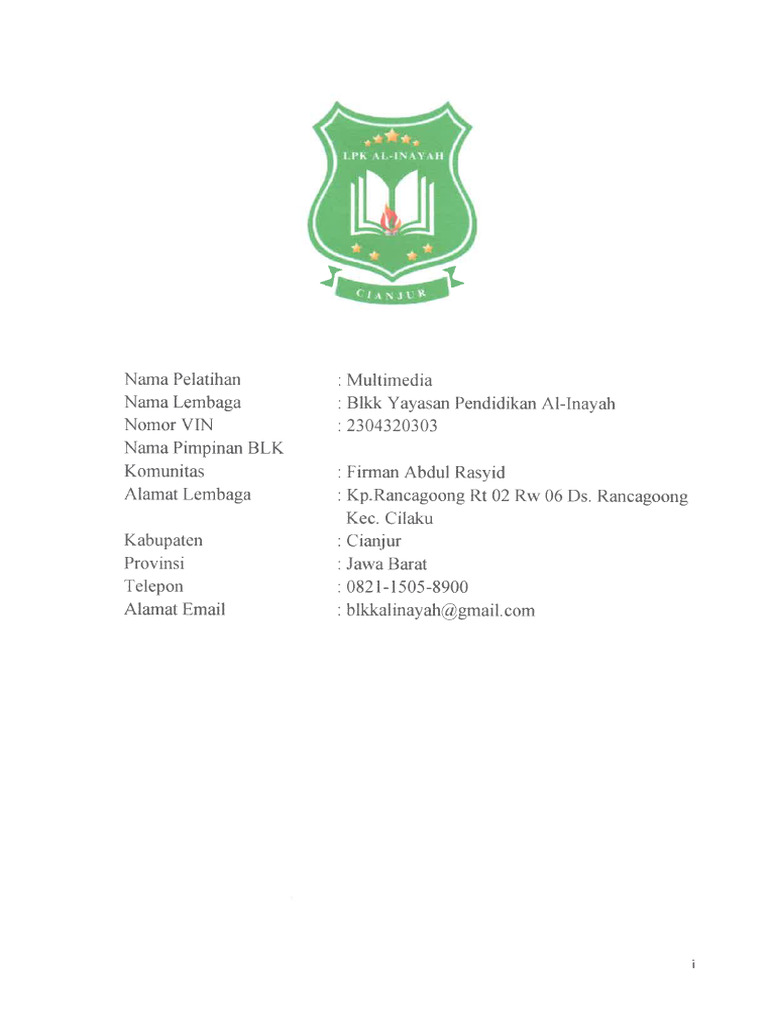 Contoh Proposal BLKK | PDF