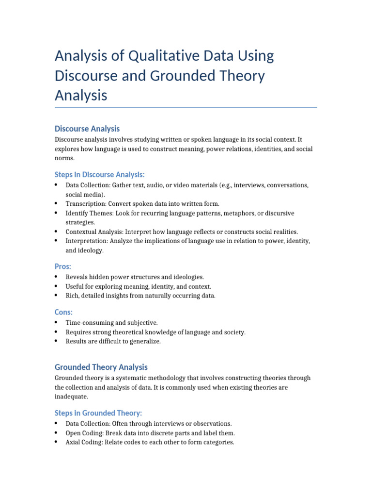 Qualitative Data Analysis | PDF