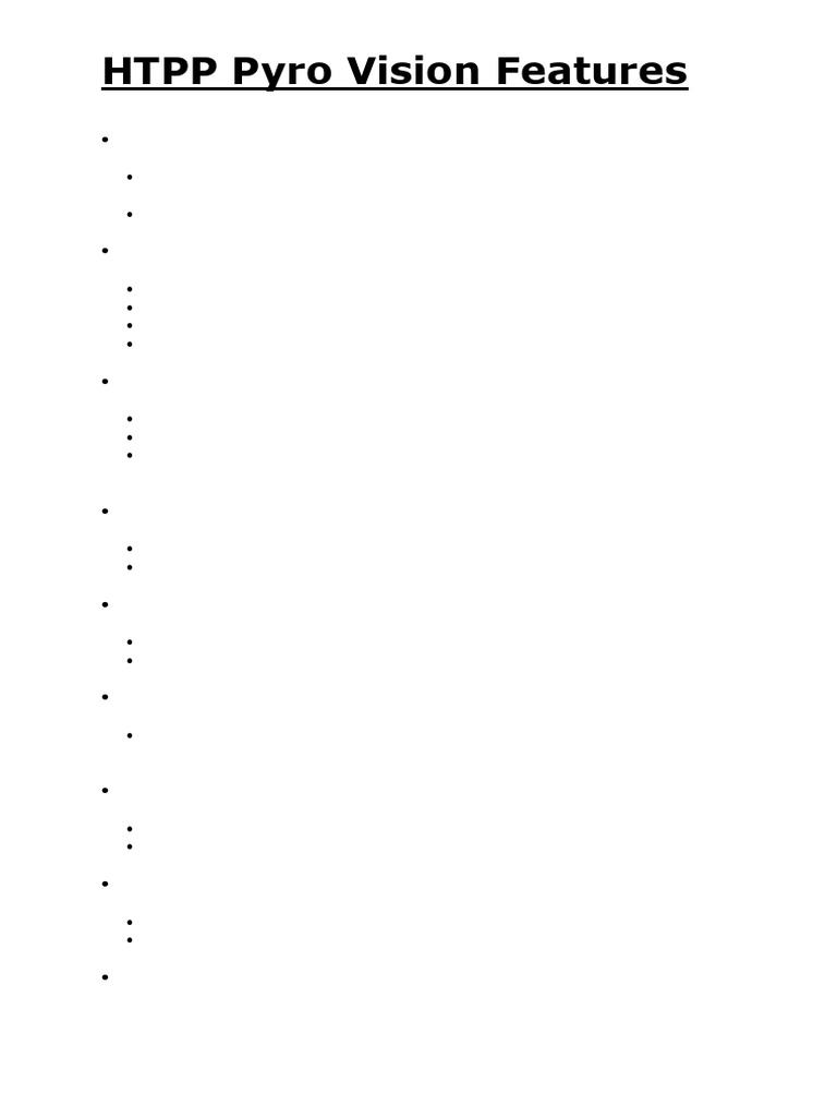 HTPP Pyro Vision Features | PDF