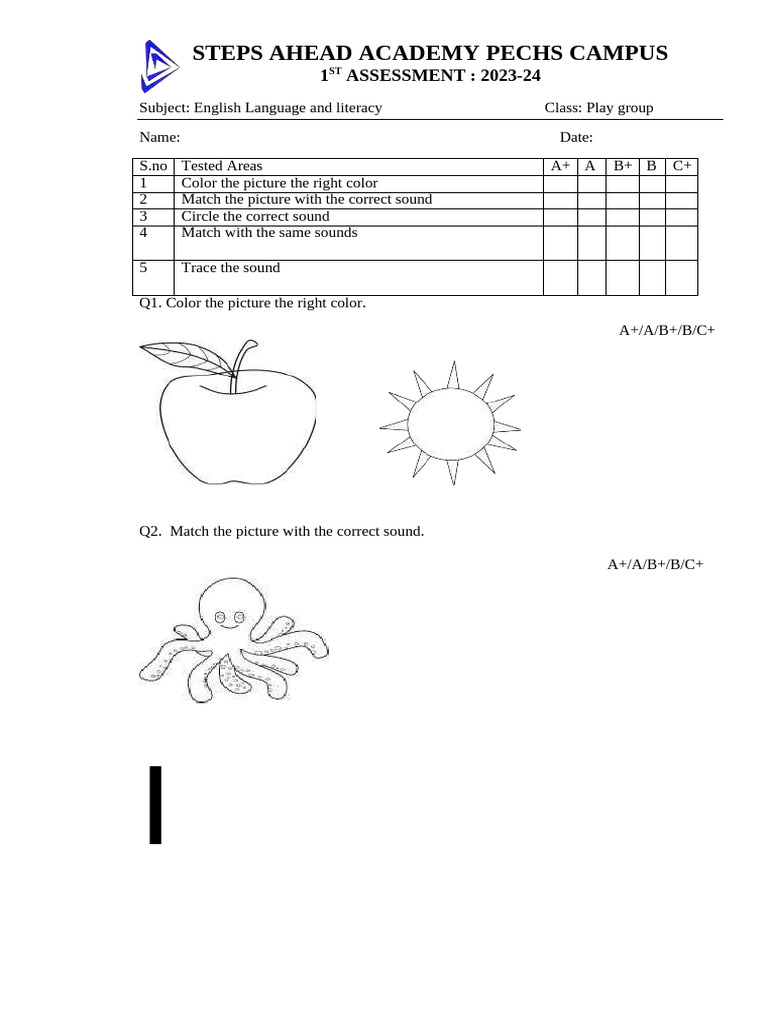 2023 24 1stasst PG English | PDF