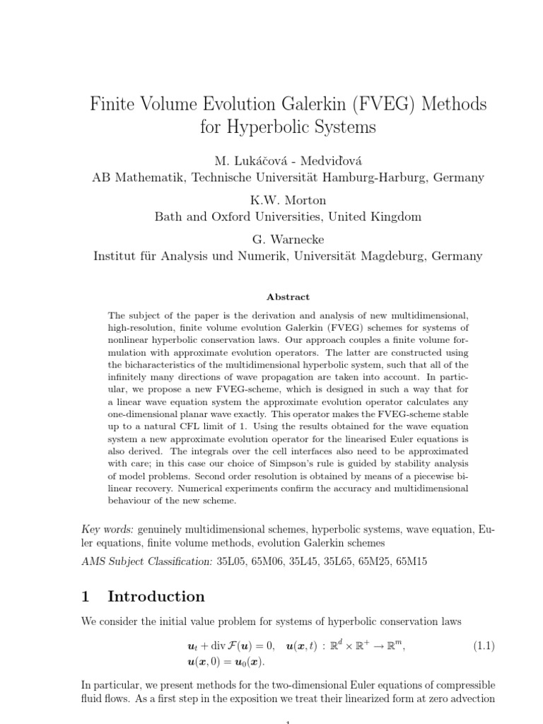 FVEG For Hyperbolic Systems | PDF | Eigenvalues And Eigenvectors | Trigonometric Functions