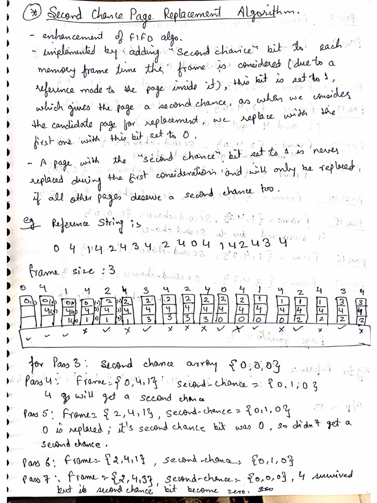 Second Chance Page Replacement Algo | PDF
