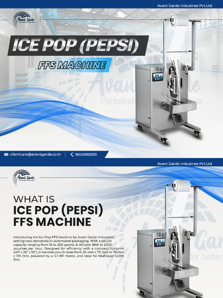 Ice Pop Machine | PDF