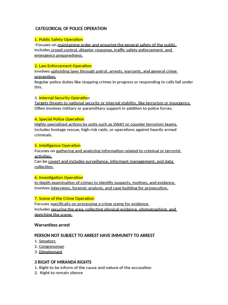 Police Operationand Crime Mapping Reviewer | PDF | Search Warrant | Police