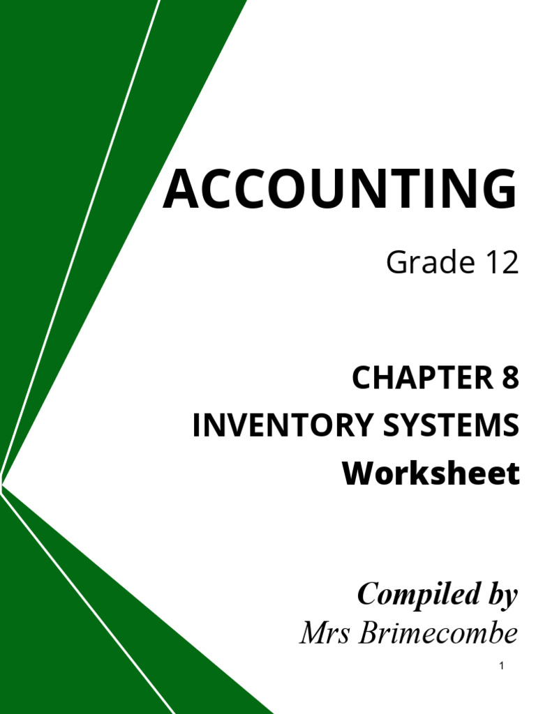 Grade 12 Accounting: Inventory Systems Guide | PDF | Cost Of Goods Sold ...