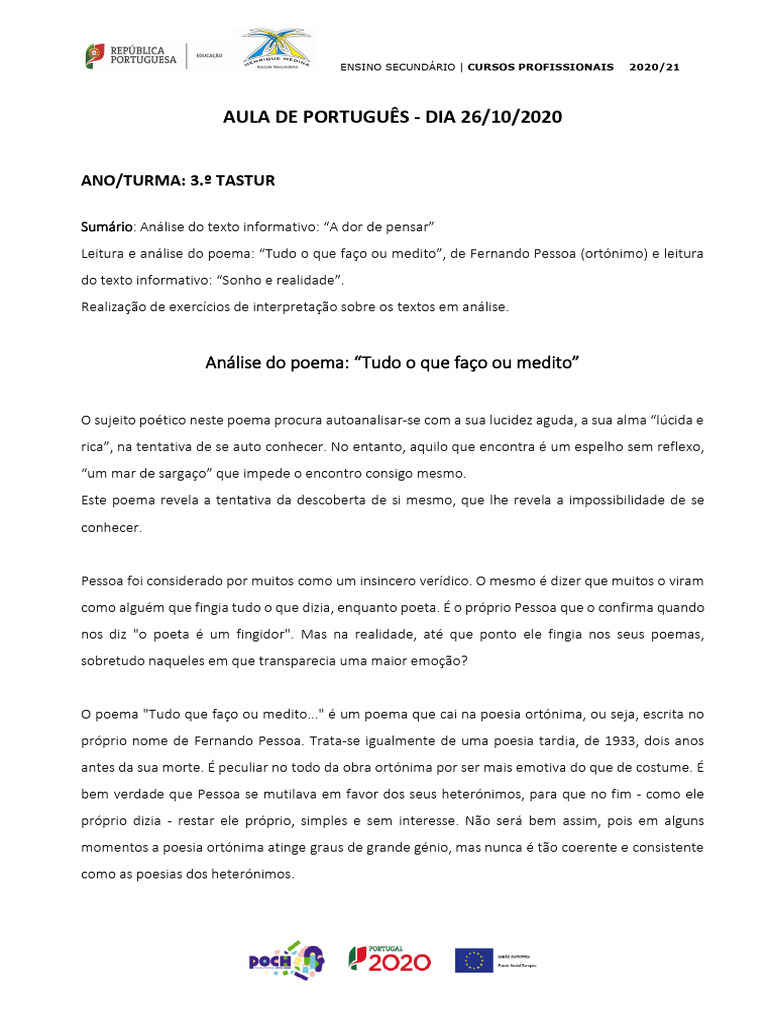 Analise Do Poema-2 | PDF | Poesia