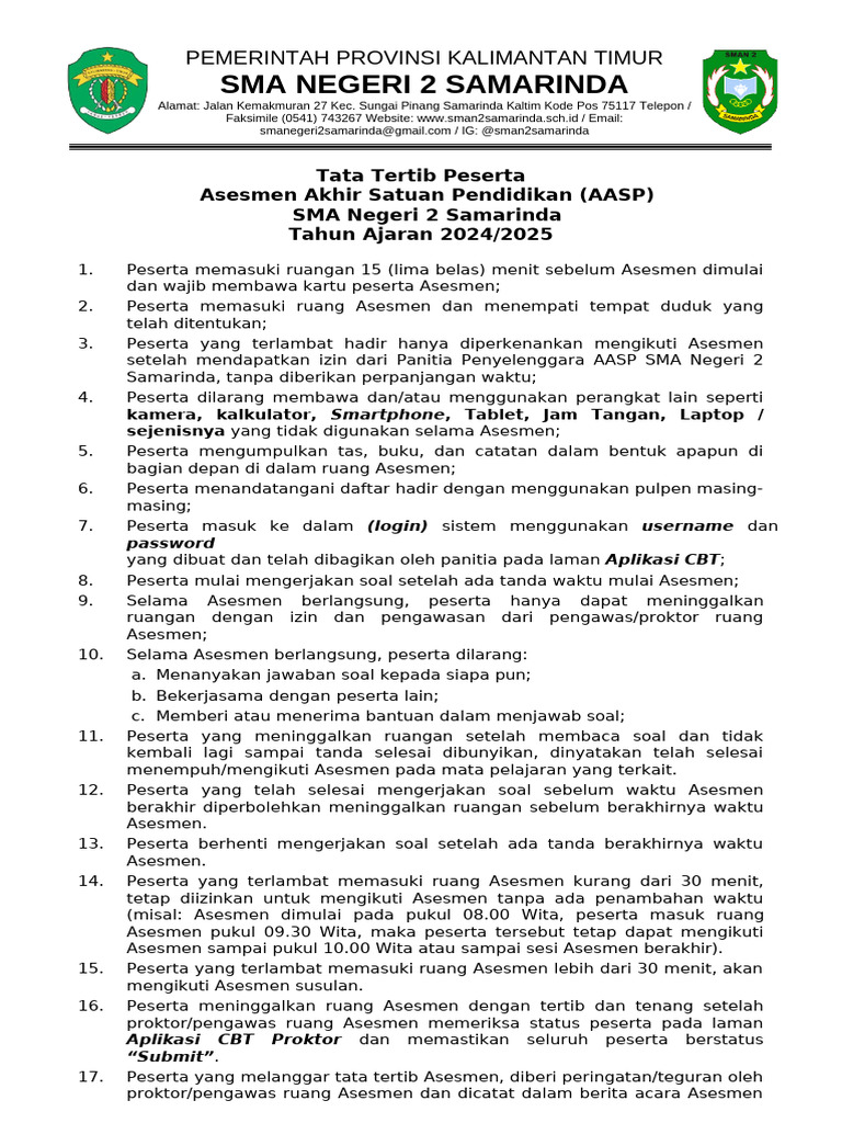 Tata Tertib Peserta AASP 2025fdfdfdfdfdfd | PDF