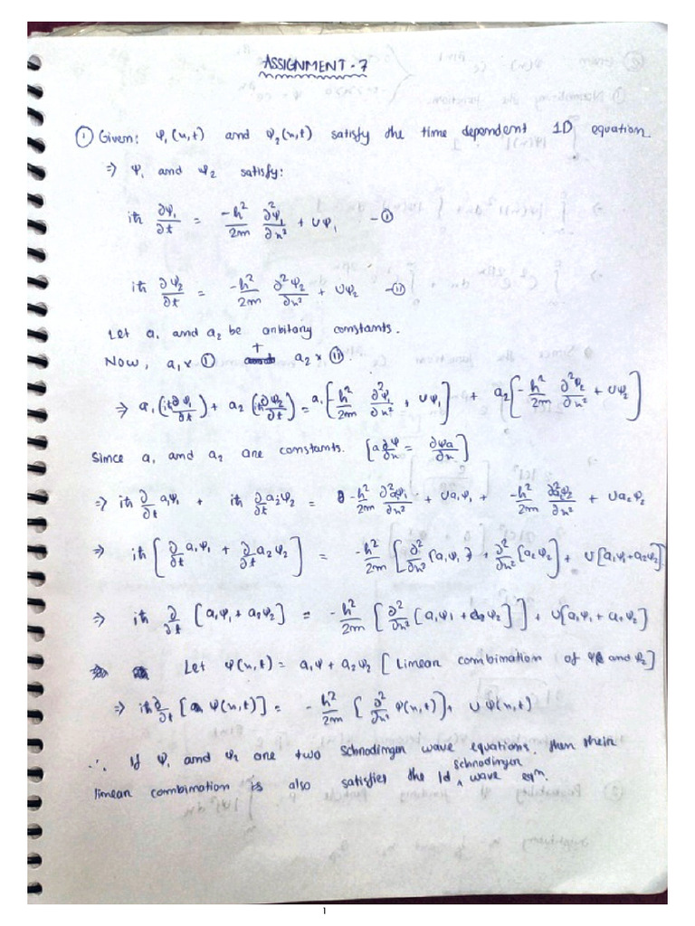 Physics Assignment 7 | PDF