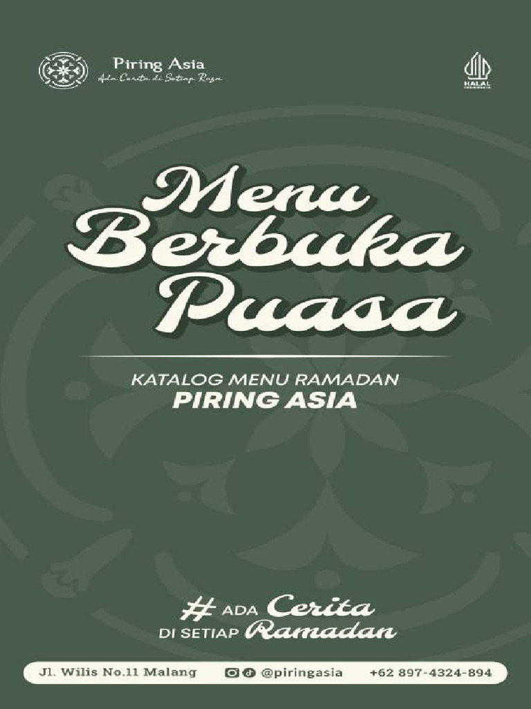 Menu Ramadan Berbuka Puasa Piring Asia Maret 2025 | PDF