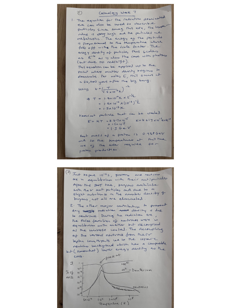 Cosmology Week7 PS | PDF