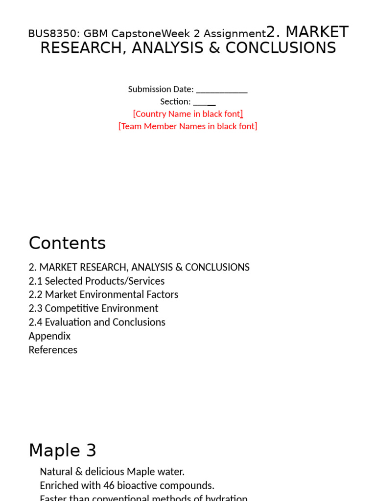 Week 2 Market Research, Analysis & Conclusions | PDF | Demand | Economics