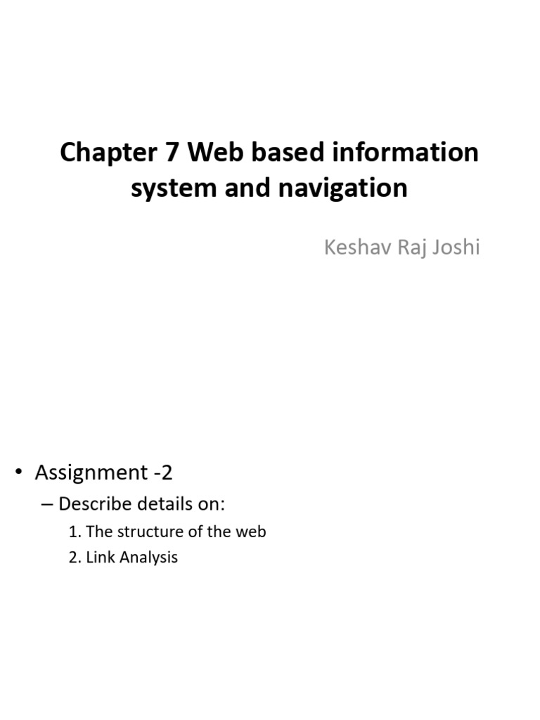 Chapter 7 Web Based Information System and Navigation | PDF | World Wide Web | Internet & Web