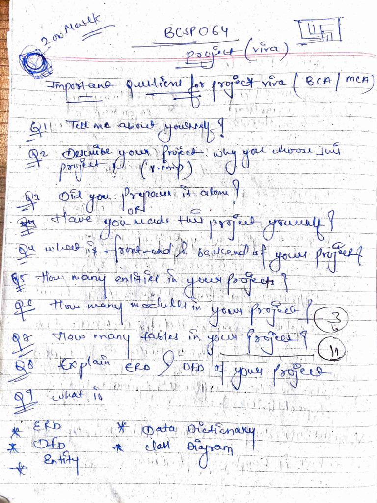 Viva Questions For BCSP-064 | PDF