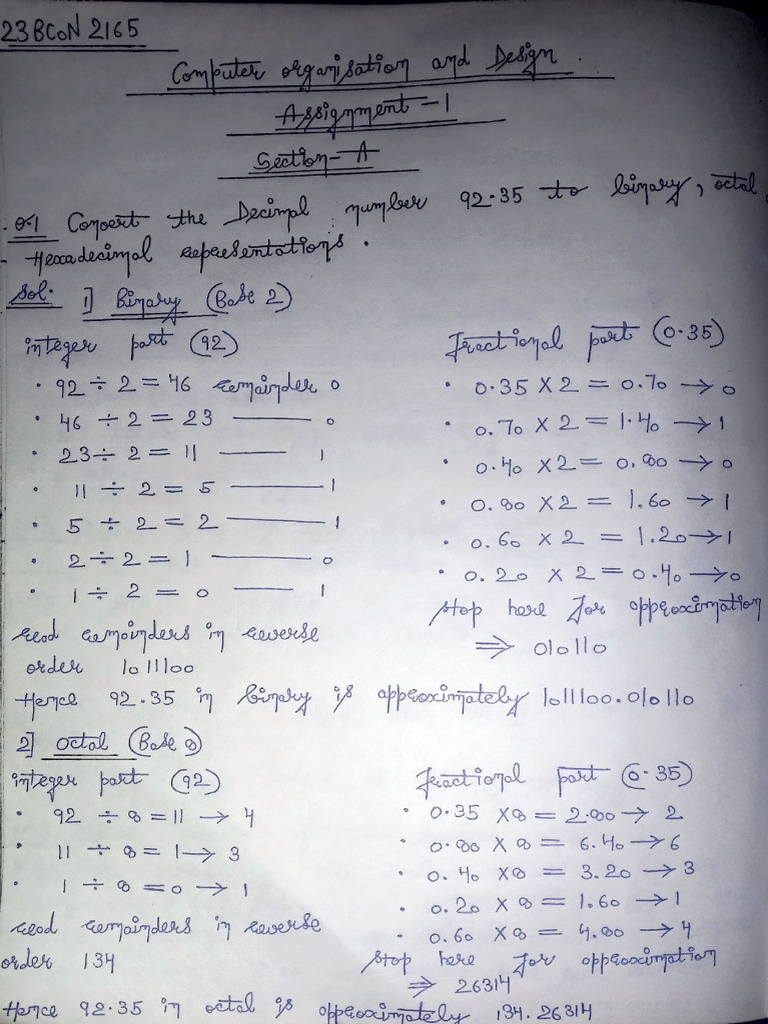 COD (Assignment 1) | PDF