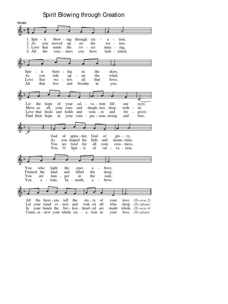 Spirit Blowing Through Creation - Pentecost 2021 - 4 | PDF