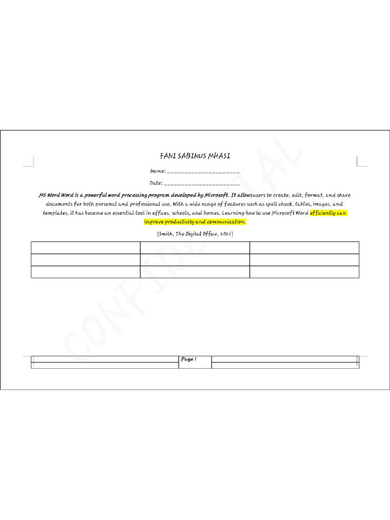 Word2pdf Word Exercise YourName 1749073008894 | PDF