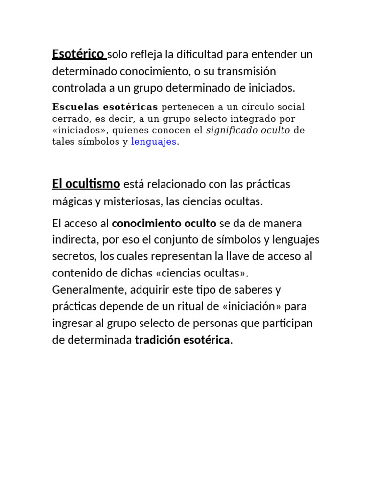 Esoterismo y Ocultismo | PDF