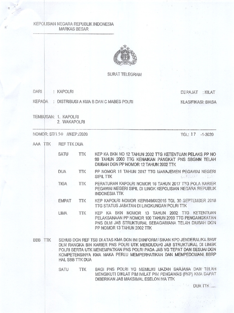 St-150-I-Kep-2020 TTG Jabatan | PDF