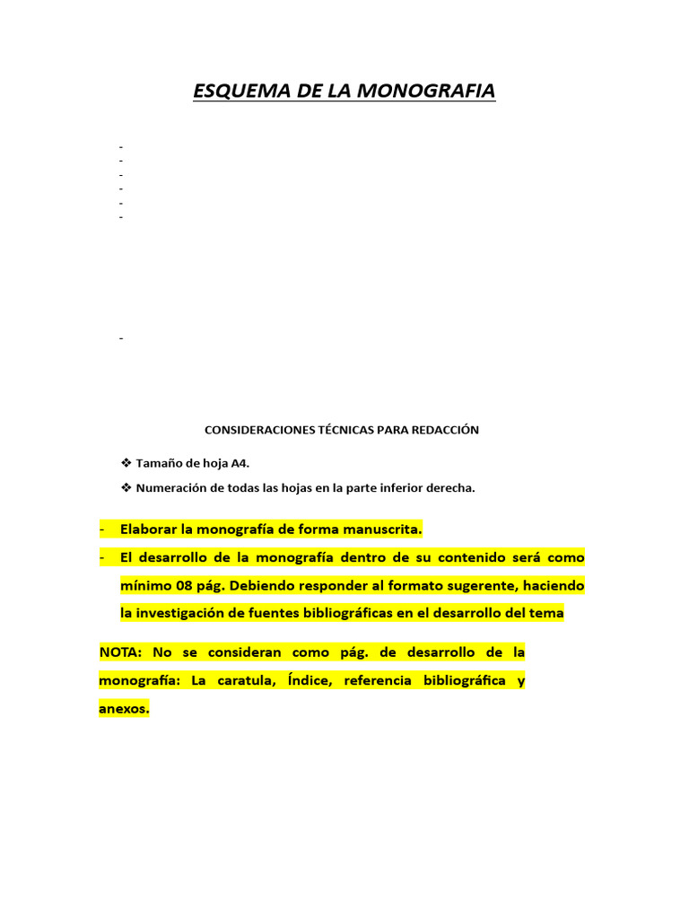 Esquema de La Monografia... Introduccion | PDF
