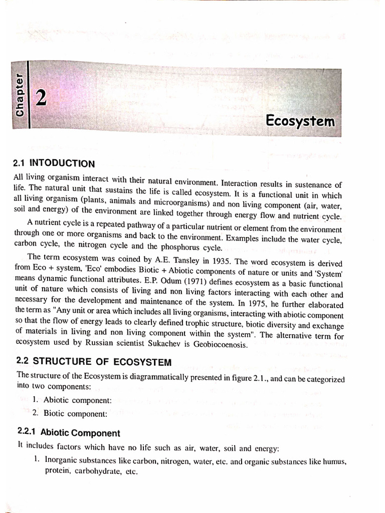 Chapter - 2 Ecosystems | PDF