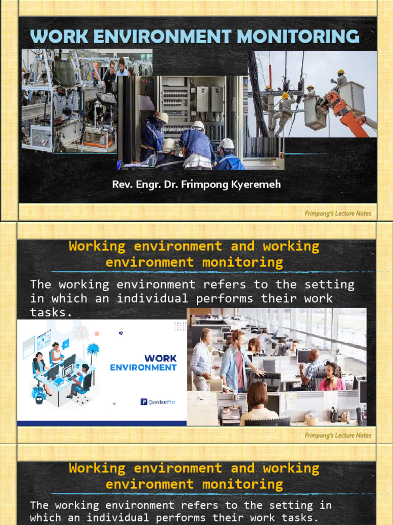 Workplace Environment Monitoring Guide | PDF | Occupational Hygiene ...