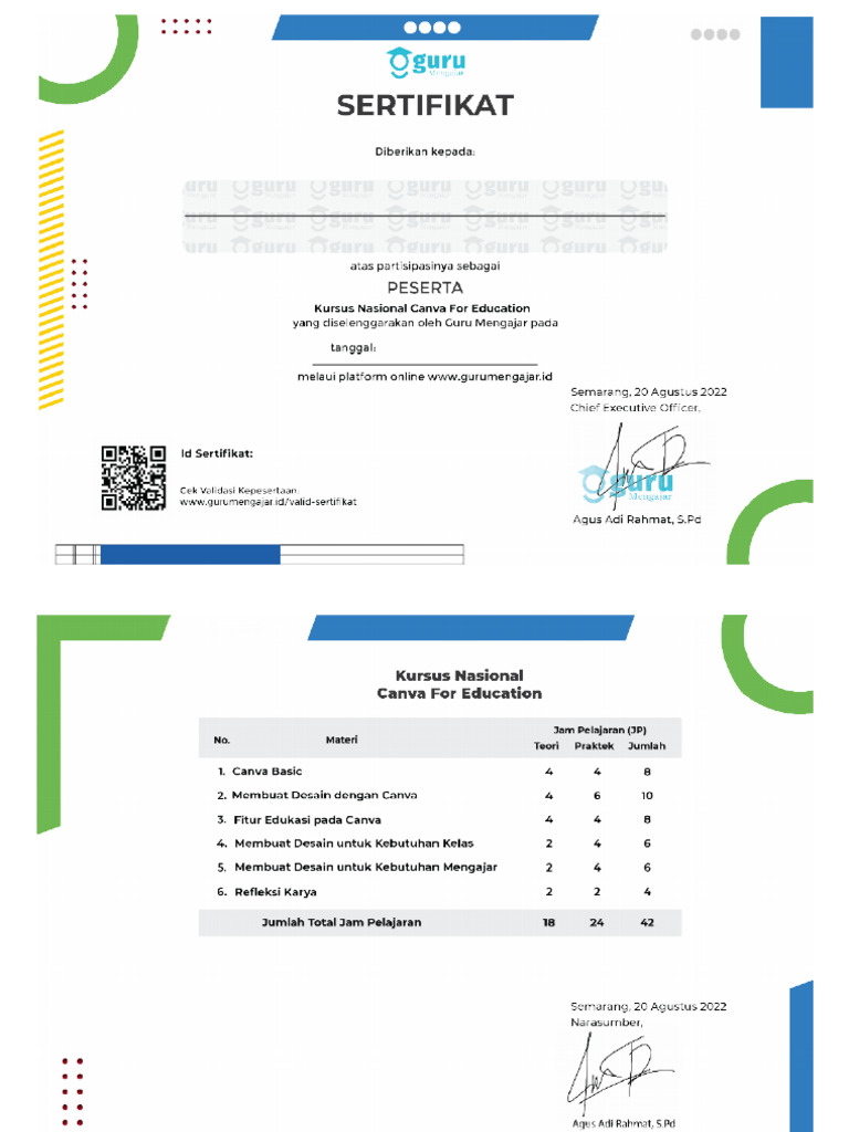 Kursus Nasional Canva For Education Achmad Wahyu Margo Utomo | PDF