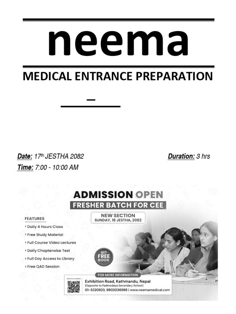 CEE Model Entrance Exam 2082 Questions | PDF | Carboxylic Acid ...