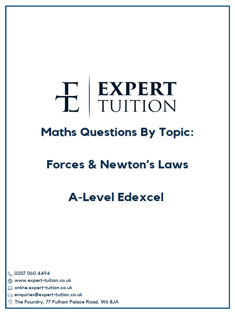Forces Newtons Laws | PDF | Force | Mass