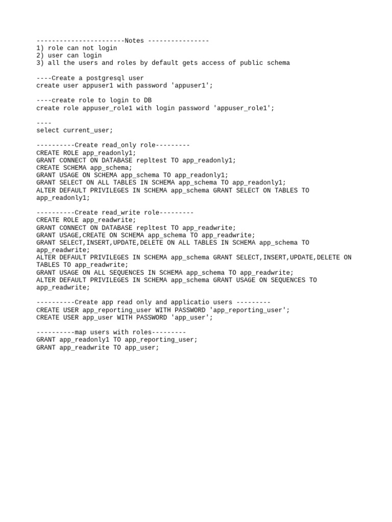 13 Postgresql User and Role Management | PDF