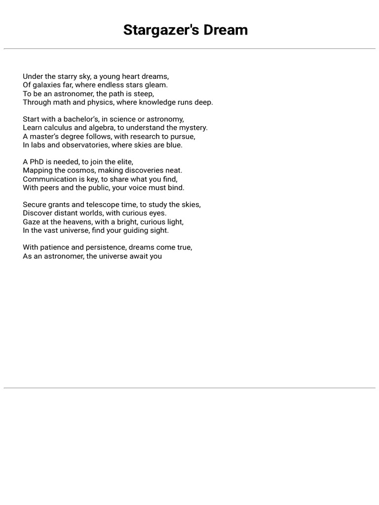 Stargazer's Dream | PDF